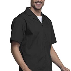 Cherokee Workwear Scrubs Men's Zip Front Jacket, Black, XX-Large