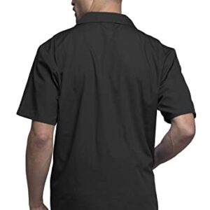 Cherokee Workwear Scrubs Men's Zip Front Jacket, Black, XX-Large