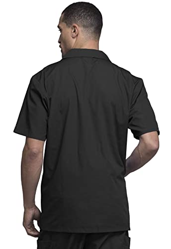 Cherokee Workwear Scrubs Men's Zip Front Jacket, Black, XX-Large