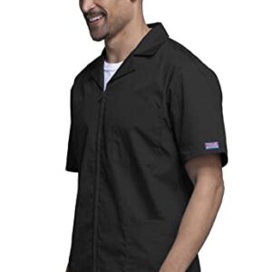 Cherokee Workwear Scrubs Men's Zip Front Jacket, Black, XX-Large