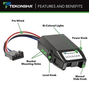 Tekonsha 9030 Voyager Electronic Brake Control , Black