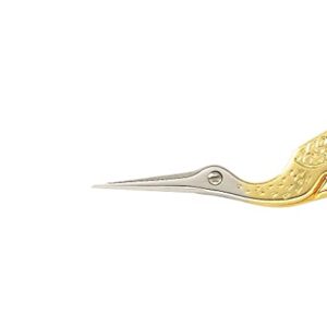 Gingher 01-005280 Stork Embroidery Scissors, 3.5 Inch, Gold