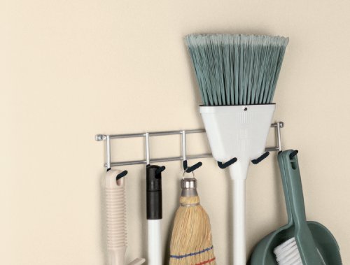 ClosetMaid Household Hang Up Wall Mounted Hook Rack, 5.8 x 18.4 x 3.8 inches, Silver