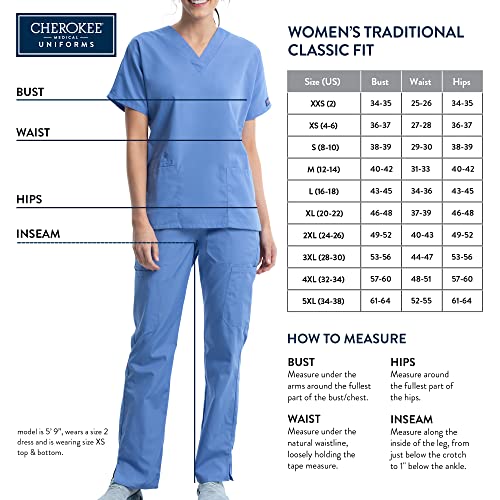 Cherokee Workwear womens Scrubs 32" Button Back Belt medical lab coats, White, Large US