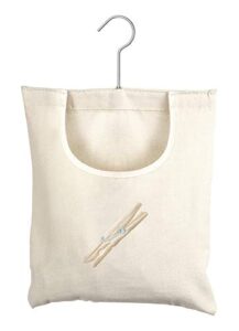 whitmor canvas clothespin bag hanging storage organizer