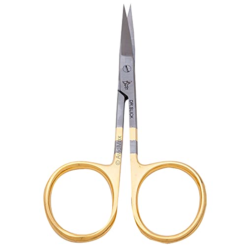 Dr. Slick Iris Scissor, 3-1/2", Gold Loops, Straight