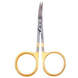 Dr. Slick Iris Scissor, 3-1/2", Gold Loops, Straight