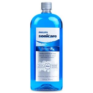 breathrx anti-bacterial mouth rinse (33oz bottle), large economy size.