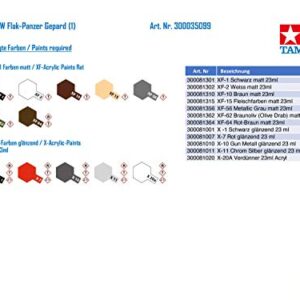 TAMIYA America, Inc 1/35 W German Flakpanzer Gepard, TAM35099