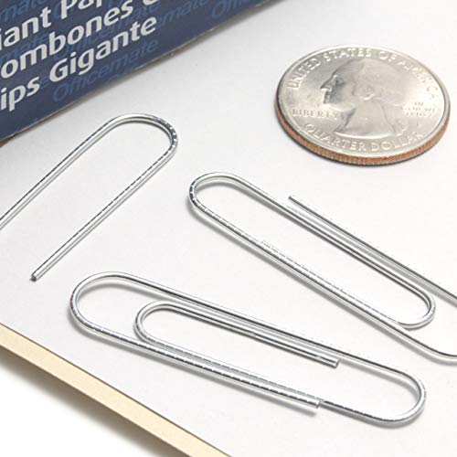 Officemate Giant Non-Skid Paper Clip, 1,000 Clips (10 Boxes of 100 Each) (99915)