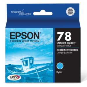 epson t078 claria hi-definition -ink standard capacity cyan -cartridge (t078220) for select epson artisan photo printers