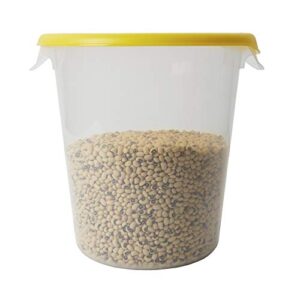 rubbermaid commercial lid (lid only)for round food storage container, fits 8 qt. containers, yellow (fg572500yel)