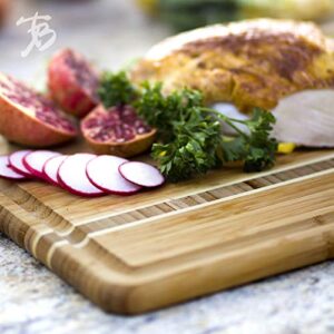 Totally Bamboo 20-5/8" x 12-1/2" Dominica Large Cutting Board with Juice Groove