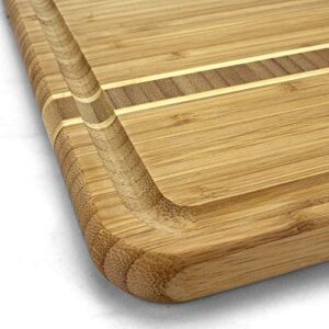 Totally Bamboo 20-5/8" x 12-1/2" Dominica Large Cutting Board with Juice Groove