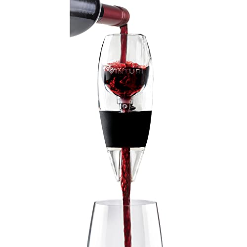 Vinturi Red Wine Aerator Includes Base Enhanced Flavors with Smoother Finish, Black