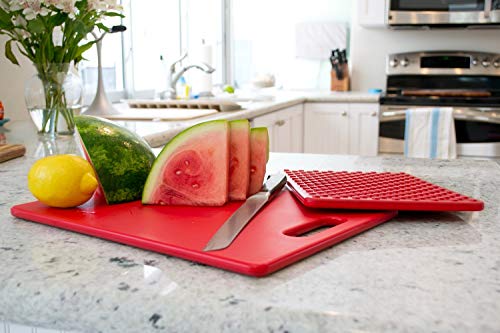 Architec Original Gripper Barboard, 5" by 7", Green, Patented Non-Slip Technology and Dishwasher Safe Cutting Board