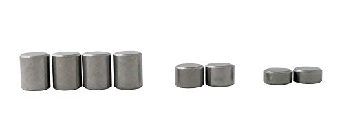 Pinewood Pro Derby Weights Tungsten Weights 3oz, Eight 3/8” Incremental Cylinders to Optimize Car Weight to Make The Fastest Derby Car