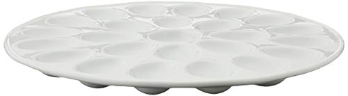 HIC Porcelain Deviled Egg Dish, 13-inch