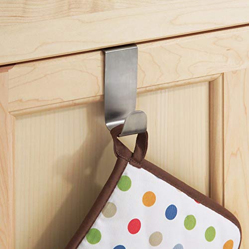 iDesign Forma Brushed Stainless Steel Over-The-Cabinet Storage Hook - 1" x 2.25" x 3"