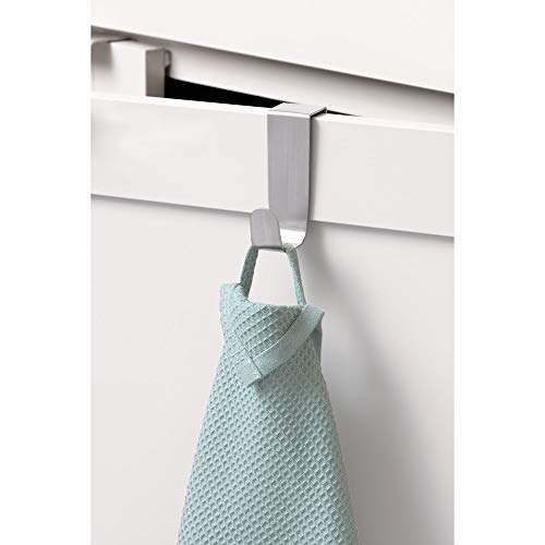 iDesign Forma Brushed Stainless Steel Over-The-Cabinet Storage Hook - 1" x 2.25" x 3"