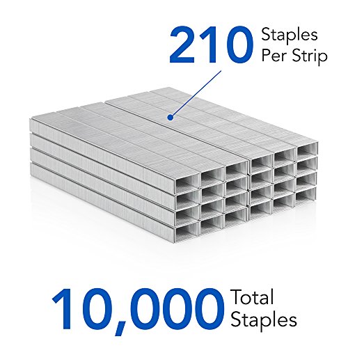 Swingline Staples, Standard, 1/4 inches Length, 210/Strip, 5000/Box, 1 Box - Note: Packaging May Vary (35108)