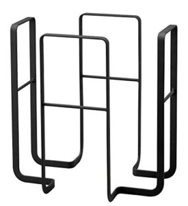 yamazaki 6472 news rack, black, approx. w 13.8 x d 10.8 x h 13.8 inches (35 x 27.5 x 35 cm), tower