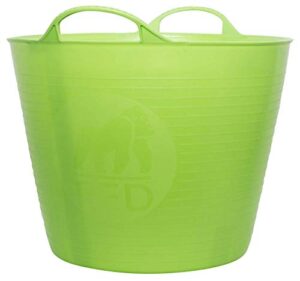 red gorilla medium flexible plastic tub, toy storage, laundry, gardening & more, 26 liter/6.8 gallon, pistachio