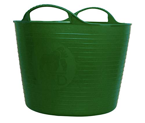 Red Gorilla Small Flexible Plastic Tub, Toy Storage, Laundry, Gardening & More, 14 Liter/3.7 Gallons, Green