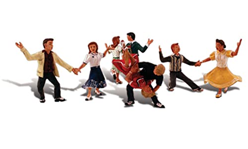 Woodland Scenics Scenic Accents Swingin' Sensation 1950's Era Dancers (4 Couples) HO Scale