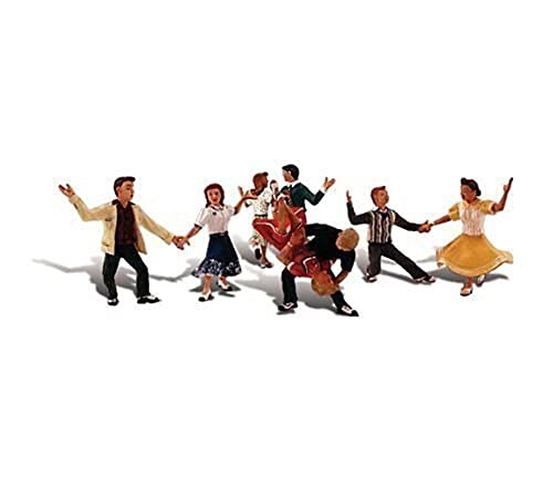 Woodland Scenics Scenic Accents Swingin' Sensation 1950's Era Dancers (4 Couples) HO Scale