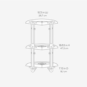 Zenna Home Corner Bath and Shower Caddy, White