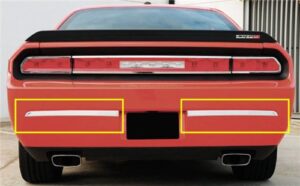 t-rex 12417 t1 series brushed aluminum rear bumper trim – 2 piece