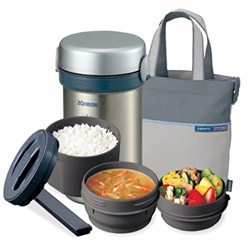 Zojirushi Thermal Stainless Lunch Box BENTO BAKO SL-NC09-ST (Japan Import)