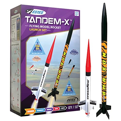 Estes Tandem-X Launch Set (Amazon and Crossfire ISX) Orange, 30 inches