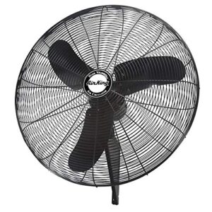 Air King 9075 30-Inch Industrial Grade Oscillating Wall Mount Fan, 1/3-Horsepower, Black Finish