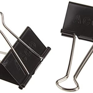 ACCO Binder Clips, Large, 1 Box, 12 Clips/Box (72100)