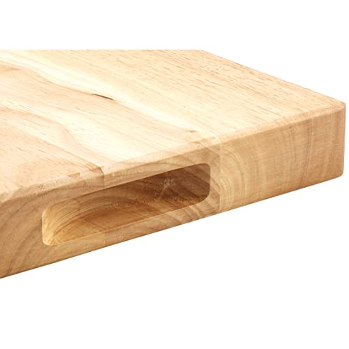 Winco Heavy-Duty 1.75" Thick Wood Cutting Board, 18" x 30", Natural Wood