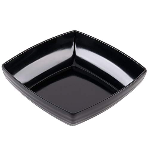 G.E.T. Enterprises Black 2.5 qt. Square Bowl, Break Resistant Dishwasher Safe Melamine Plastic, Milano Collection ML-67-BK (Pack of 1)