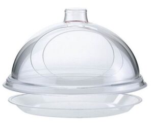 round shallow tray – 10dia x 1h, black acrylic