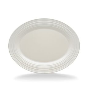 mikasa swirl white oval serving platter, 14-inch