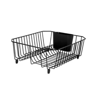 dish drainer, twin-sink, black wire