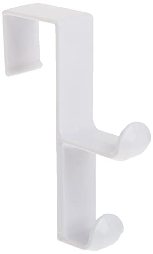 iDesign Over the Door, Organizer Hook for Coats, Hats, Robes, Towels - Double Hook, White