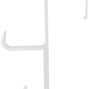 iDesign Over the Door, Organizer Hook for Coats, Hats, Robes, Towels - Double Hook, White