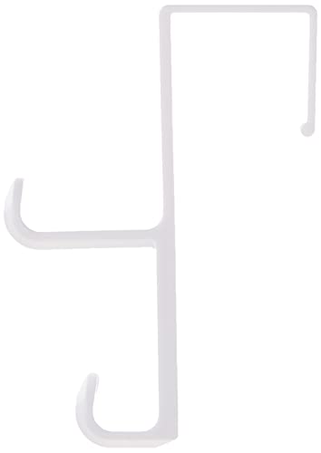 iDesign Over the Door, Organizer Hook for Coats, Hats, Robes, Towels - Double Hook, White