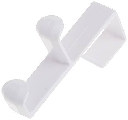 iDesign Over the Door, Organizer Hook for Coats, Hats, Robes, Towels - Double Hook, White