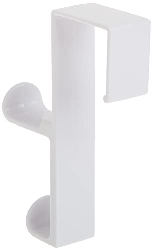 iDesign Over the Door, Organizer Hook for Coats, Hats, Robes, Towels - Double Hook, White