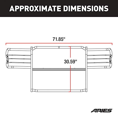 ARIES 3059 1-1/2-Inch Black Steel Grille Guard, No-Drill, Select Ford Explorer