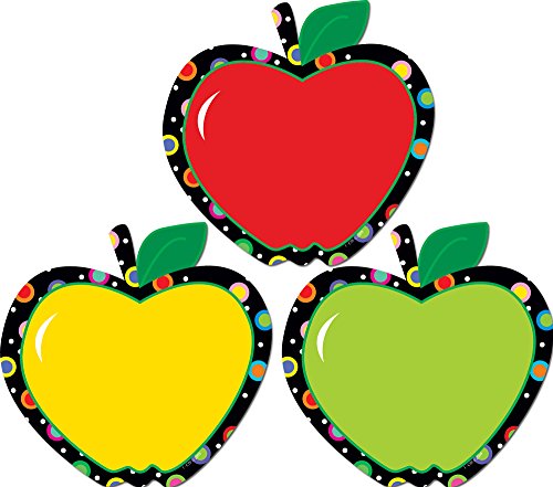 Creative Teaching Press 6-Inch Designer Cut-Outs, Poppin' Patterns Apples (6238)