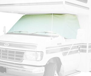 adco 2409 white class c chevy 2001-2015 windshield cover (rv motorhome with mirror cutouts)