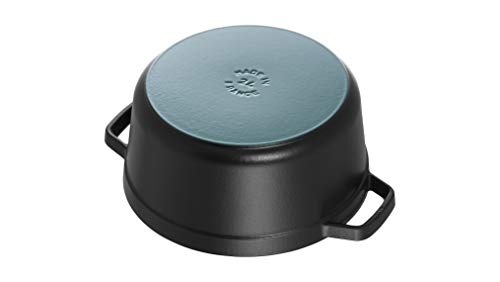 Staub Cast Iron 9-qt Round Cocotte - Black Matte, Made in France